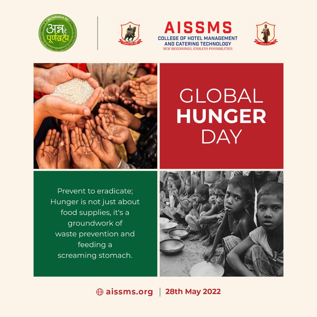 Global Hunger Day May 2022 | AISSMS - All india Shri Shivaji Memorial ...